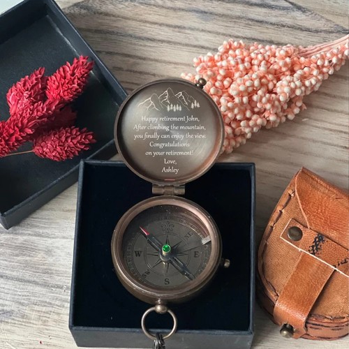 COMPASS, Personalized Brass Compass, Thank You Gift, Employee Gift ...