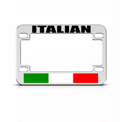 Metal Bike License Plate Frame Italian Italy Flag Style B Motorcycle ...