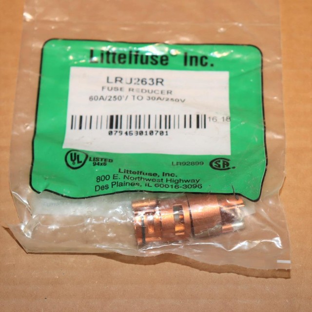 2 Littelfuse LRU263R Class R Fuse Reducer 60a/250v to 30a/250v for sale ...