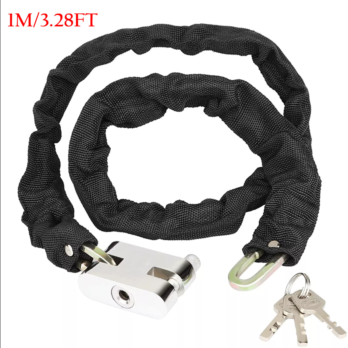 Heavy Duty Motorcycle Bike Bicycle Chain Lock Anti-theft Padlock ...