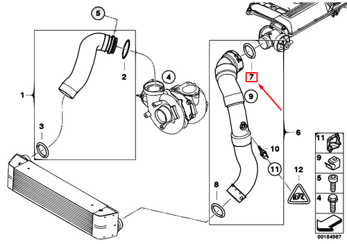 BMW 1 E87 Engine Intake Hose Seal Ring Gasket 59x67.2 11617790547 NEW ...