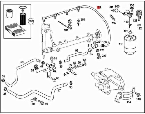 Genuine MERCEDES Leak Oil Line 6460701132 | eBay