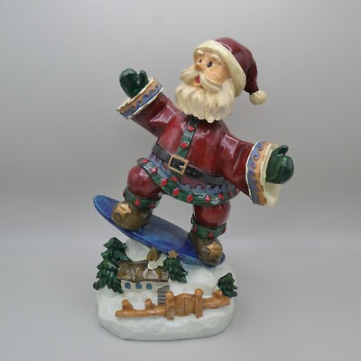 Snowboarding Surfing Santa Claus Bobblehead Christmas Holiday Snow ...