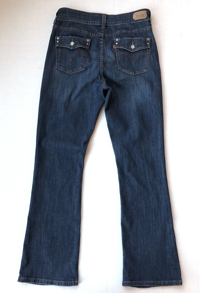 Levis 526 Slender Boot Cut Jeans Womens Size 8 31 x 32.5 Stretch Flap ...