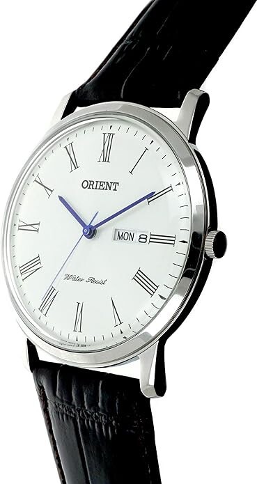 Orient Men's 'Capital Version 2' Quartz Classic Leather Dress Watch ...