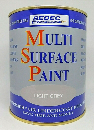 BEDEC MULTI SURFACE PAINT MSP SOFT GLOSS LIGHT GREY 2.5L | eBay