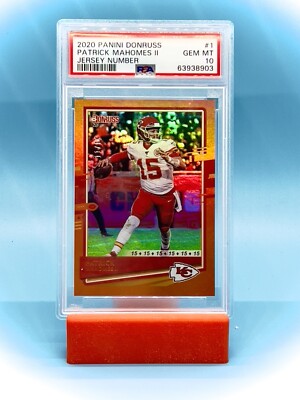 2020 Panini Donruss Patrick Mahomes Jersey Number /15 #1 PSA 10 | eBay