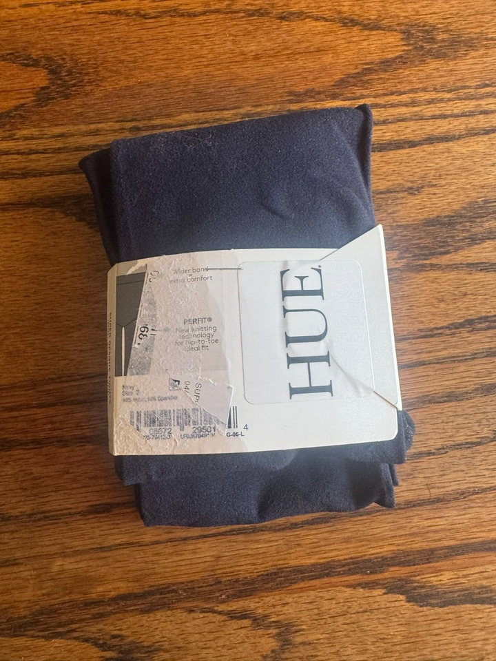 New HUE Super Opaque Tights Non-Control Top Blue Size 3 | eBay