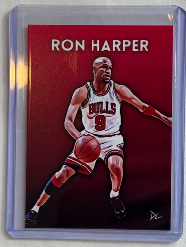 Ron Harper Limited Edition Artist Signed "Chicago Bulls" Trading Card 1 ...
