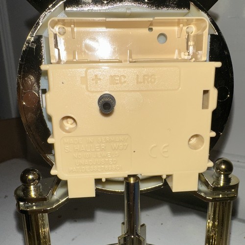 German-made Loricron Quartz Battery Dome Anniversary Clock Floral Face ...