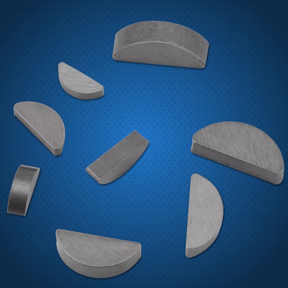 80pcs Metal Woodruff Key Keyway Half Moon Keyway Assortment Mechanical ...