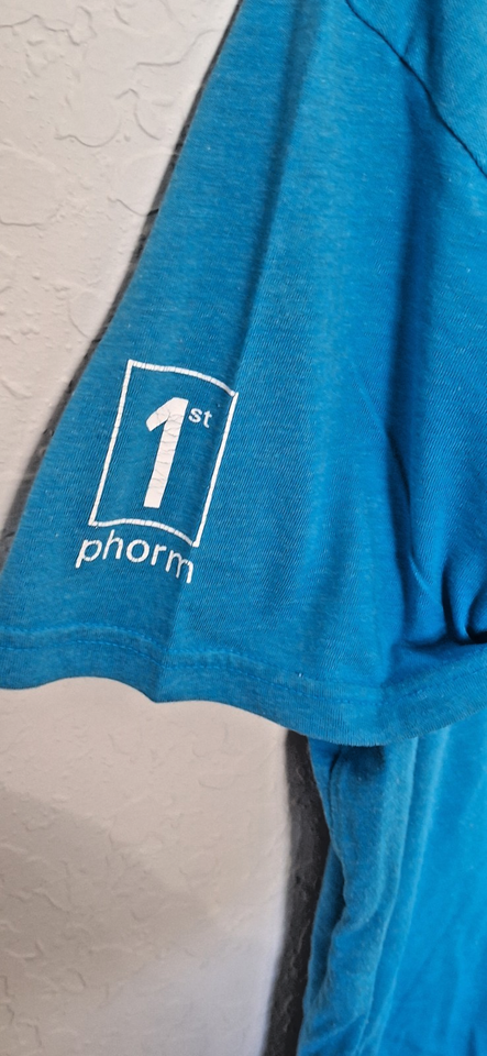 1st Phorm Adult XL Turquoise Blue Graphic Print T-Shirt Gym Fitness Tee ...