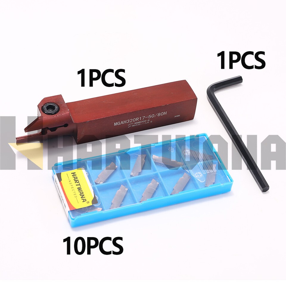 Lathe Grooving Holder Face Grooving Tool 50/80 With Carbide Inserts ...