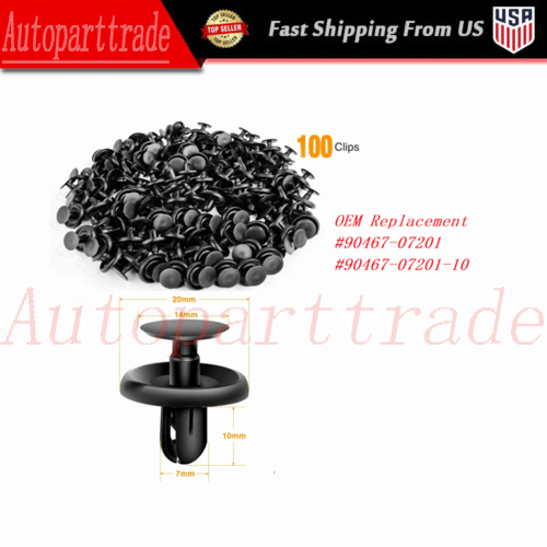 100pcs Type Retainer for Lexus Toyota Body Splash Shield Clips fit ...