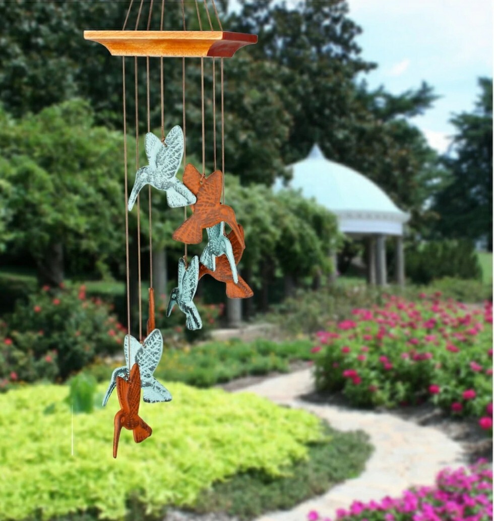 Polyresin Hummingbird Wind Chimes