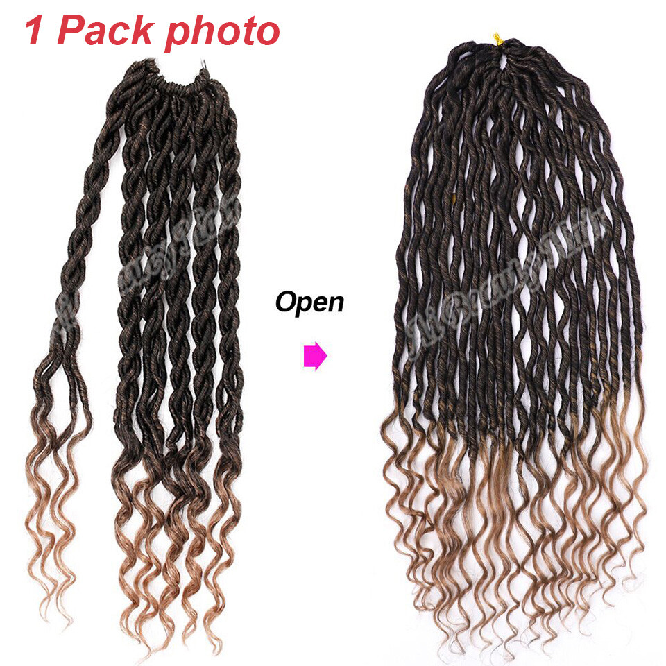 1 Pack 18" Faux Locs Synthetic Crochet Braids Braiding Hair Extensions ...