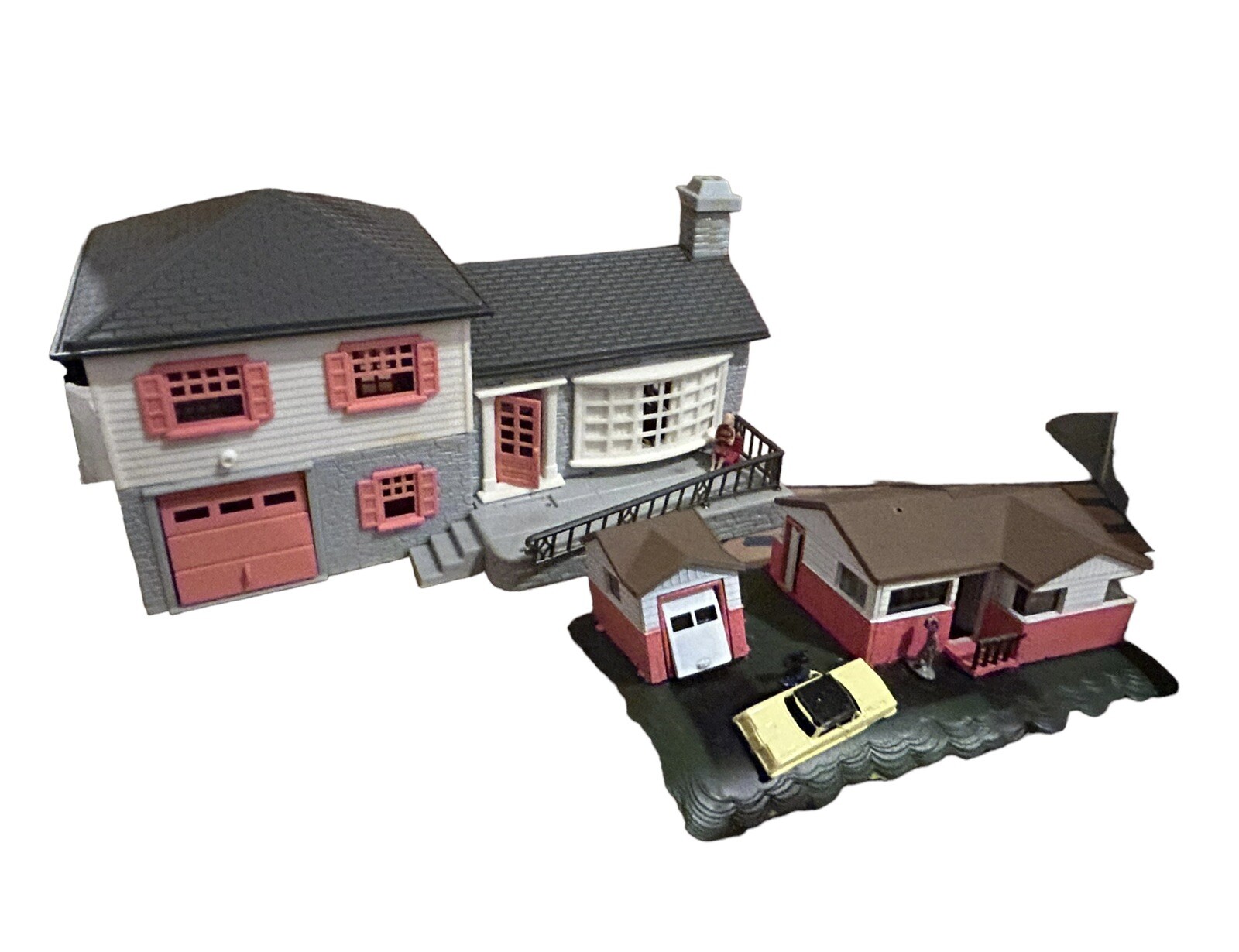 2 LOT Life-Like Train House VINTAGE HO 1/87 MODEL BUILDINGS TYCO #5 ...