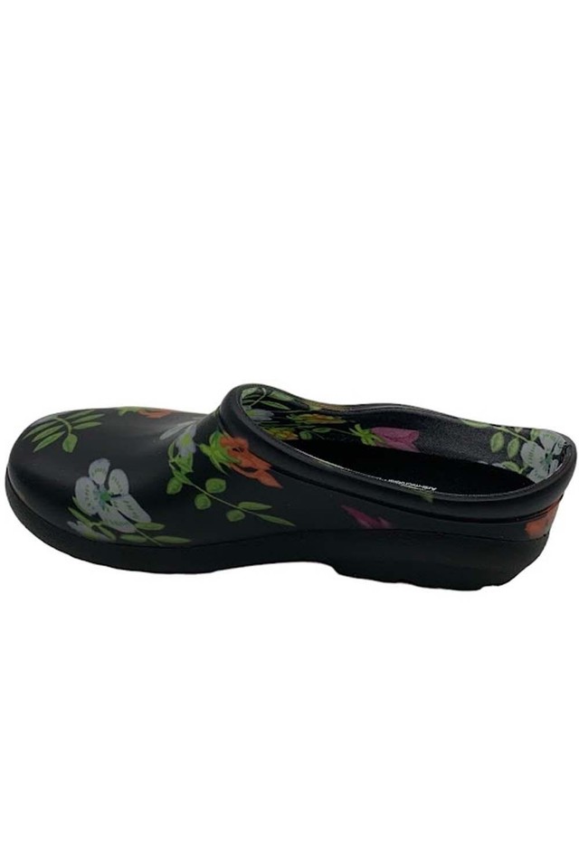Sloggers Slip-On Waterproof Printed Garden Clogs Black Meadow | eBay