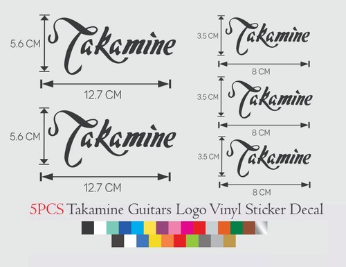 5 PCS Takamine Guitars logo Vinyl Decal Sticker Set | eBay
