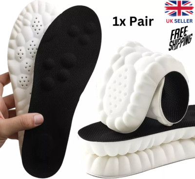 Memory Foam Shoe Insoles For Men Women Running Trainer Inner Soles Foot ...