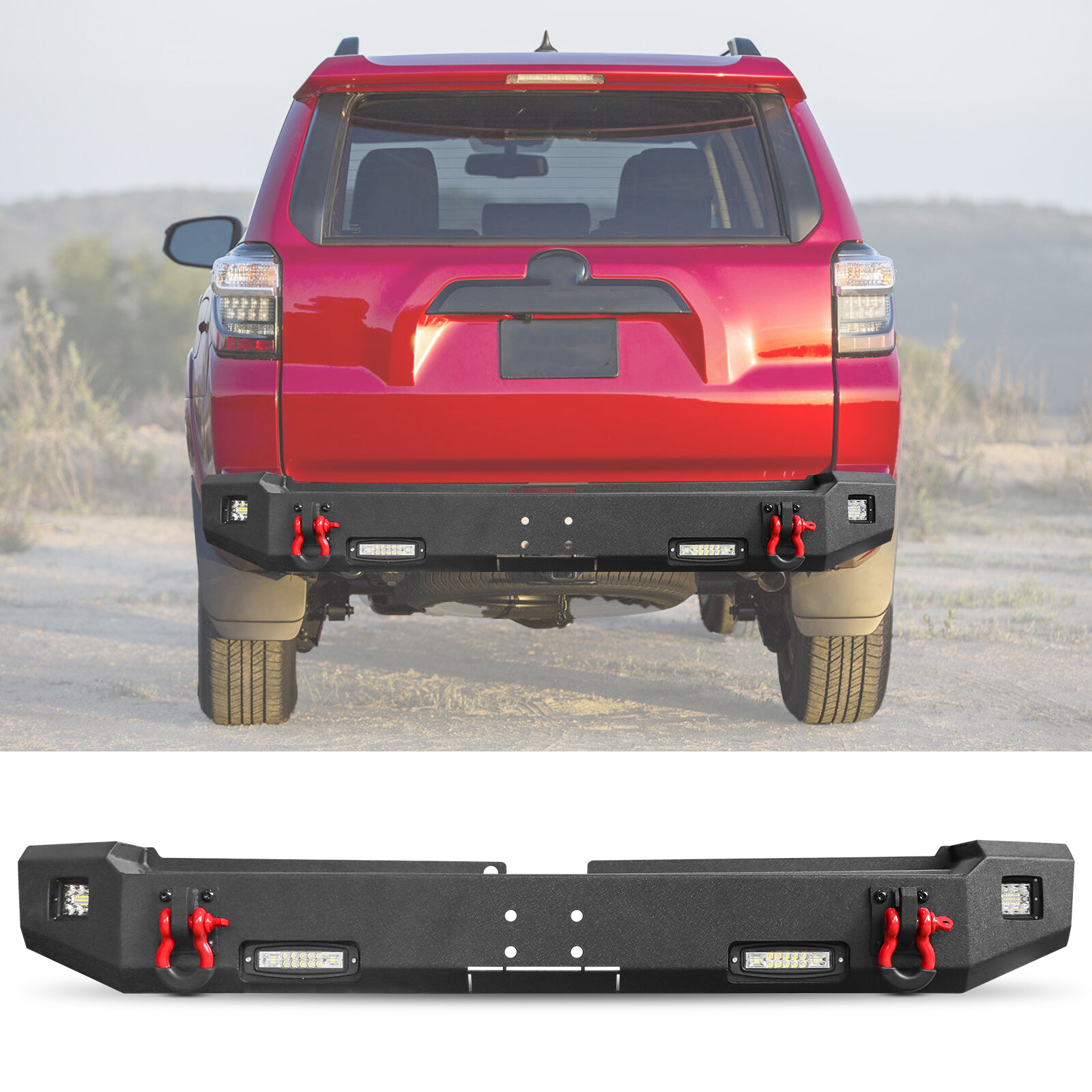 Fits 2015-2019 2020 Toyota 4Runner 5th Gen Rear Bumper w/Led Lights and ...