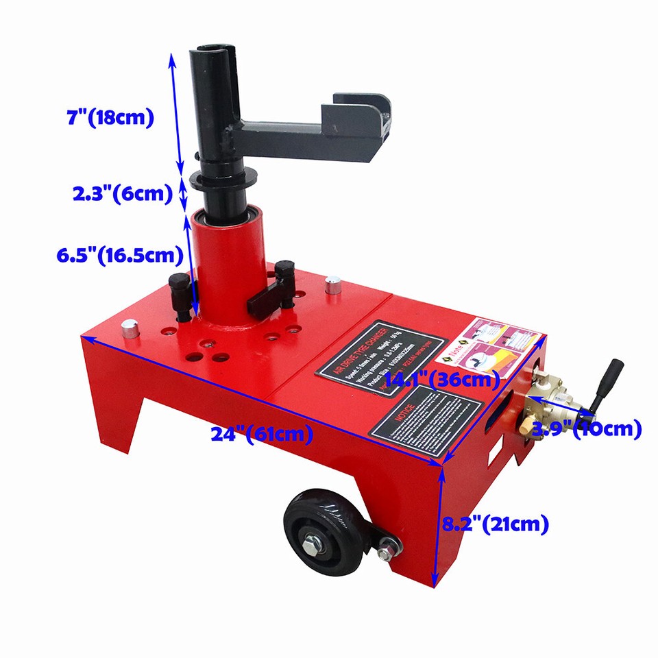 22.5" Truck Tire Changer Pneumatic Portable Tire Changing Machine 0.8-1 ...