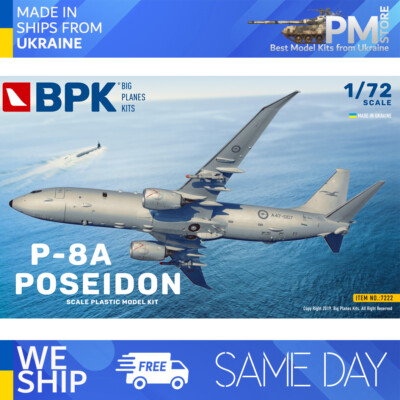 BPK 7222 - 1/72 Poseidon P-8A US reconnaissance patrol aircraft scale ...