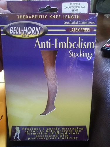 Bell-Horn Anti-Embolism Knee High Stockings 18mmHg, 2XL, Closed Toe ...