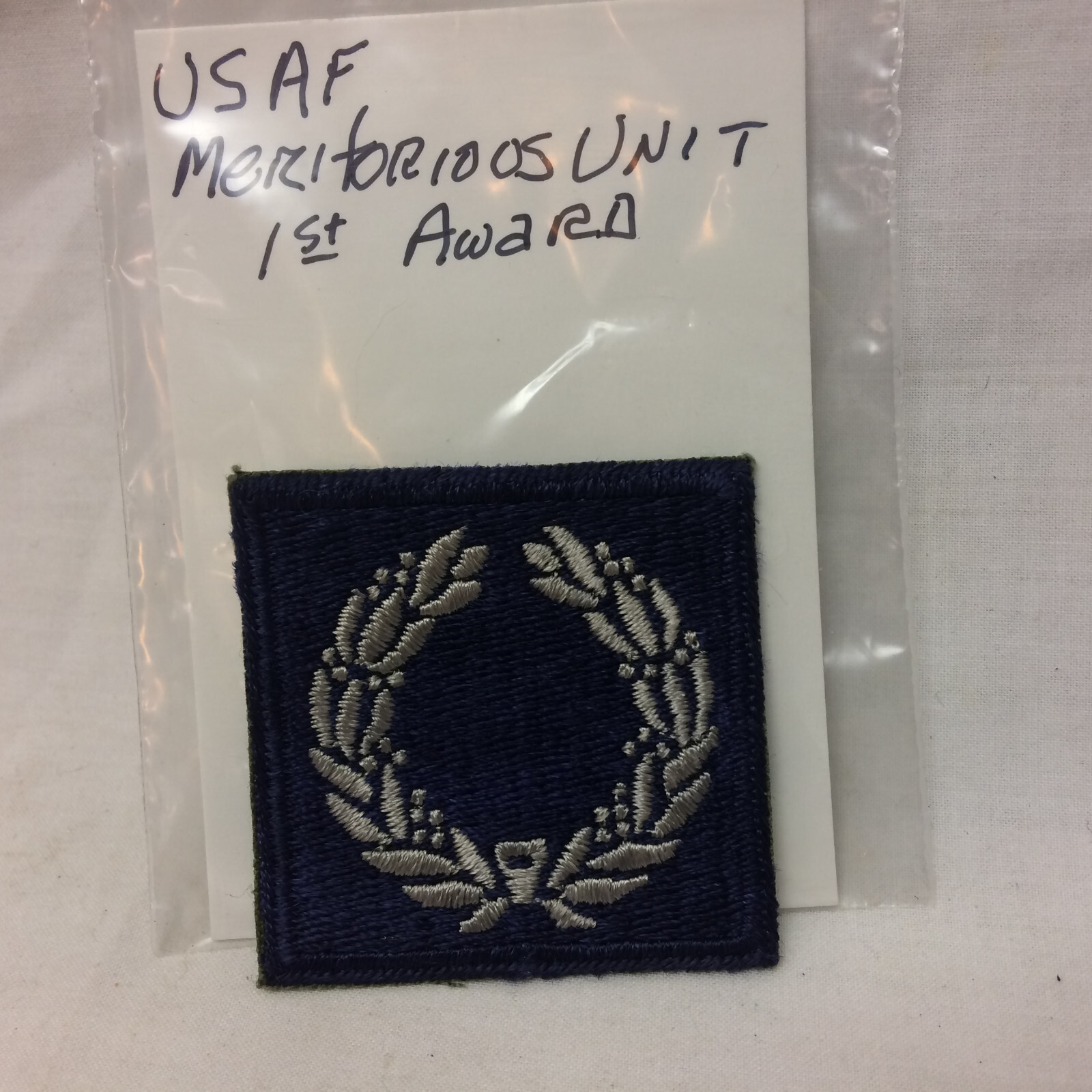 Vintage Military US Air Force Meritorious Unit 1st Award Blue Border ...
