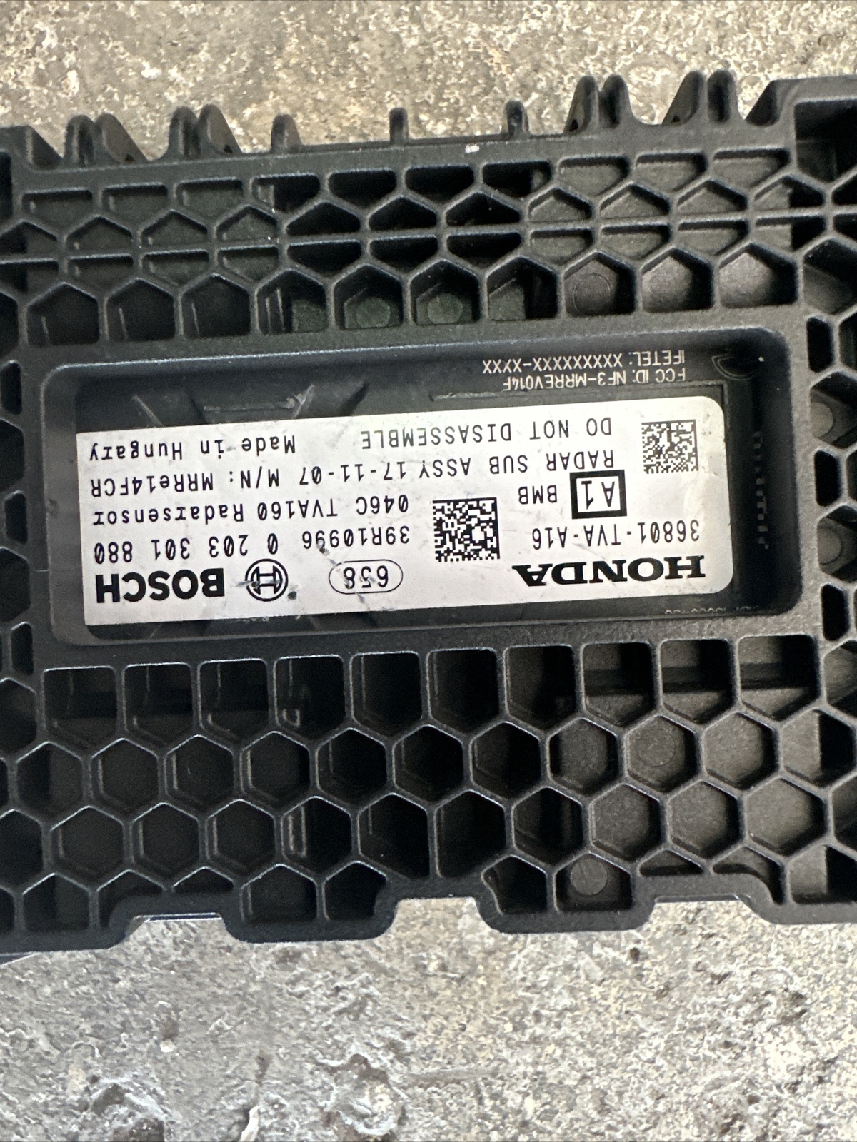 HONDA FRONT CRUISE DISTANCE RADAR SENSOR & BRKT 36801-TVA-A16 OEM | eBay