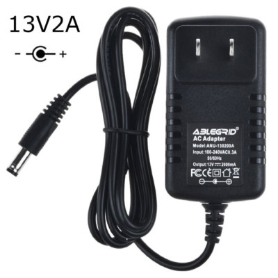 13V 2A AC Adapter Charger For 2.5mm x 5.5mm Tip Center + Positive Power ...