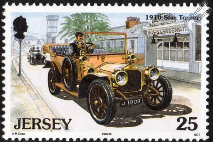 1909-1910 STAR MOTOR COMPANY Tourer CAR STAMP (Jersey) | eBay