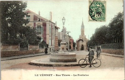 78 LE VESINET - rue thiers, la fontaine. | eBay