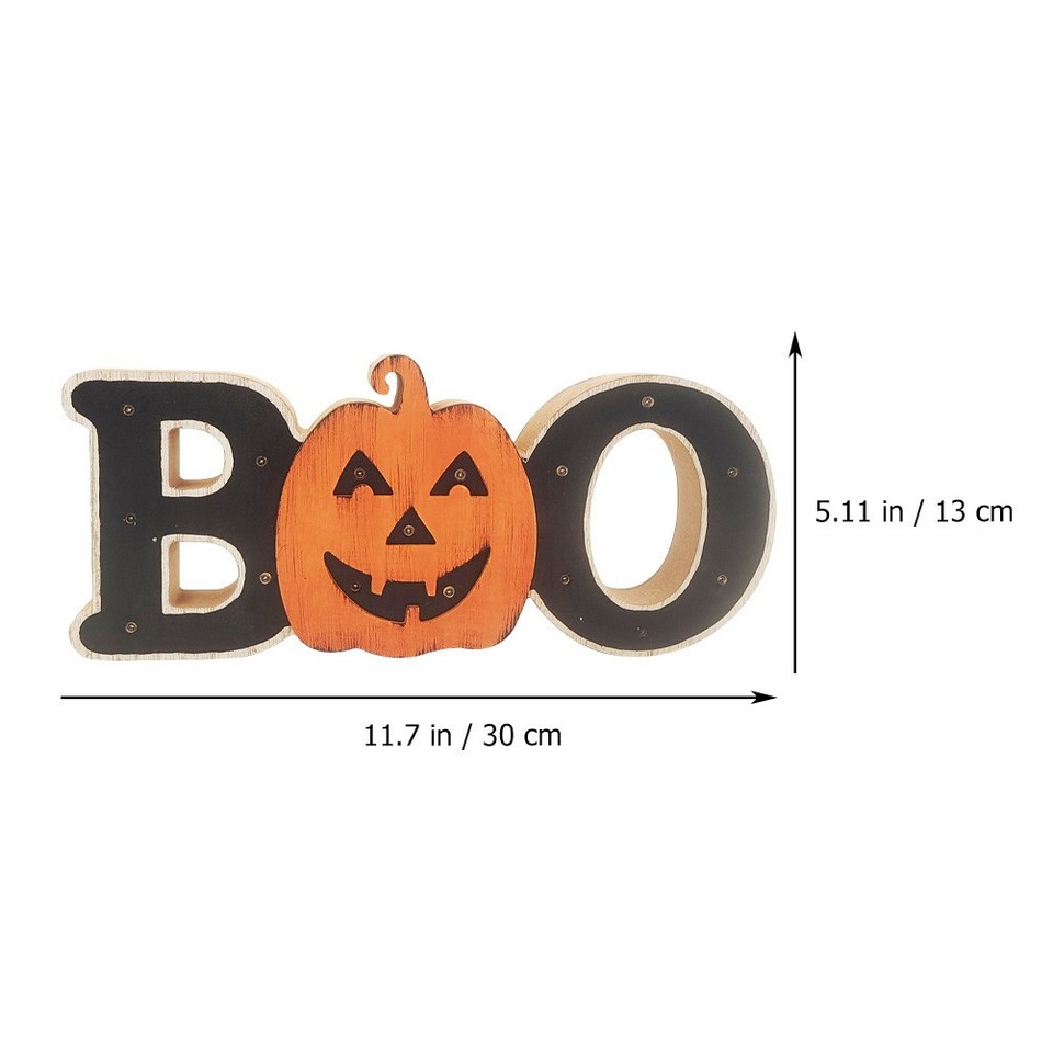 Halloween Table Decoration Luminous Wooden Table Sign Halloween Table ...