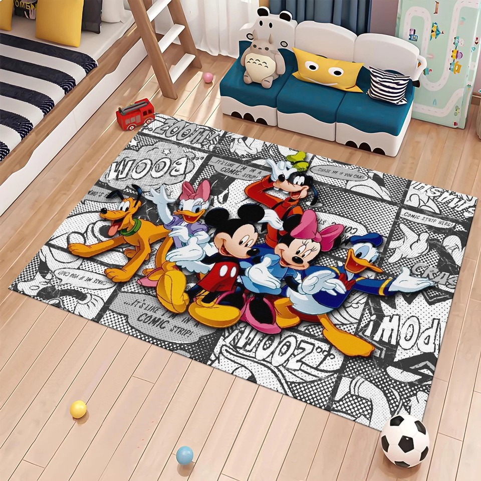 Mickey Mouse Rug, Disney Rug, Cartoon Rug, Kids Room Rug, Gift for Kids ...
