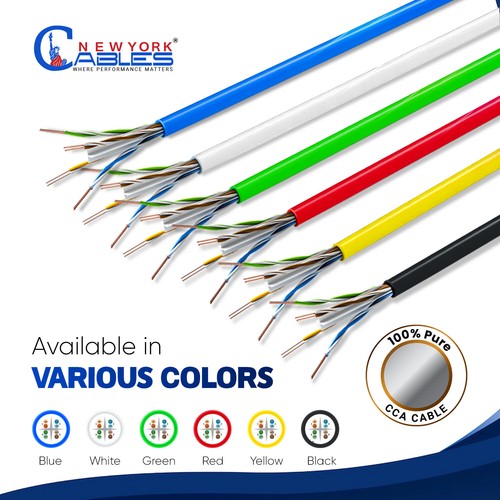 Cat6 Plenum 1000ft CMP Bulk Ethernet Cable 550Mhz 23AWG UTP Internet ...