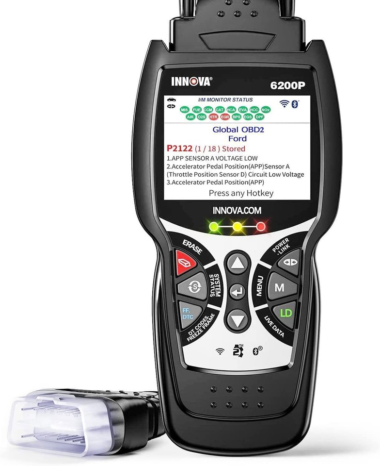 Innova 6200P All Systems OBD2 Scanner ABS SRS Transmission Code Reader ...