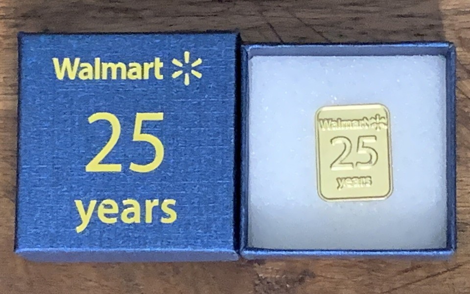 Walmart Associate Lapel Pins Service Award Employee 5- 10- 15- 20 ~ 25 ...