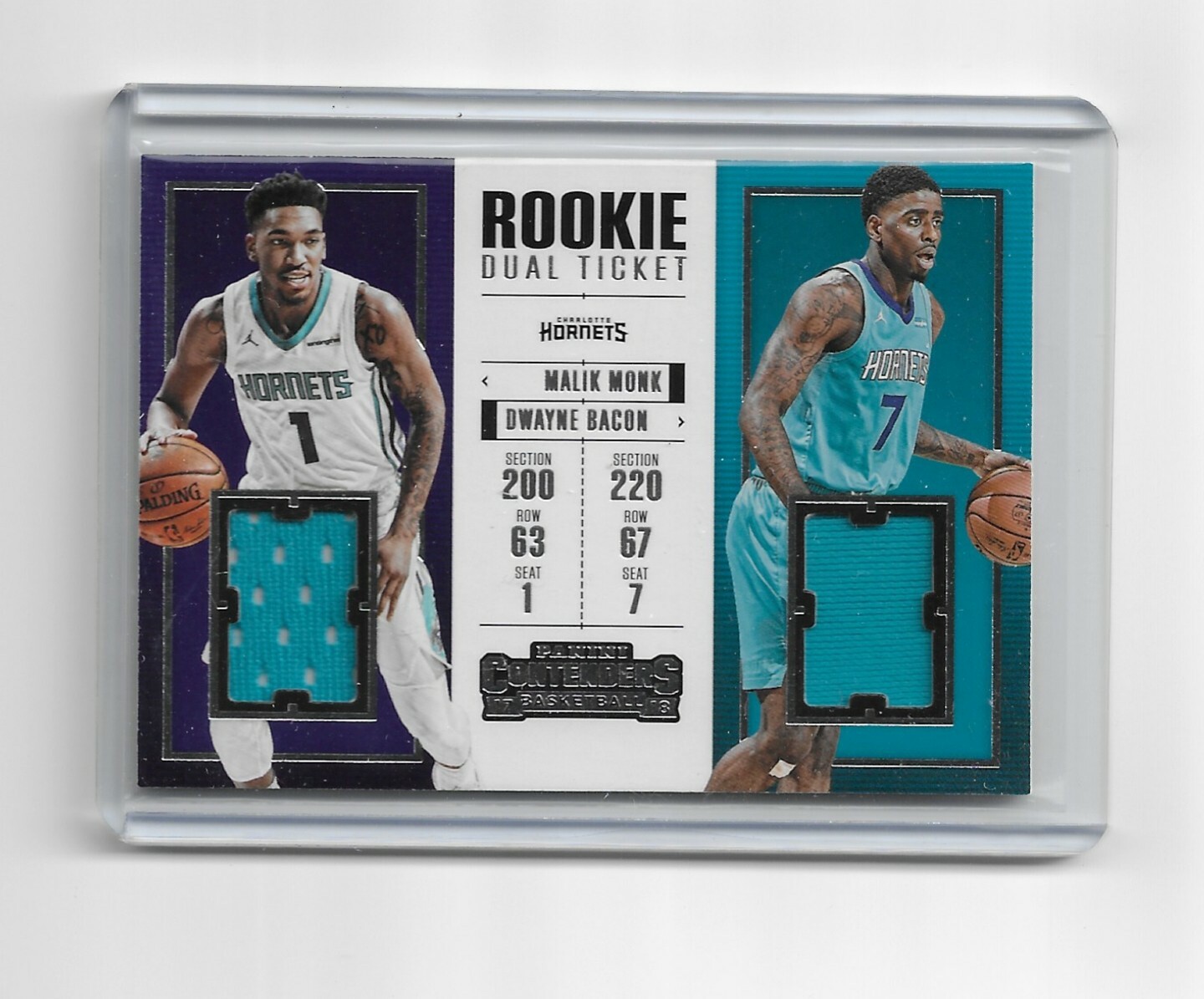 2017-18 Panini Contenders - Rookie Ticket Dual Swatches #RTD-8 Dwayne ...