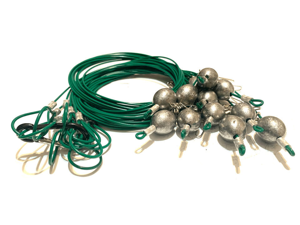 72" 6oz Egg Sinker PVC Coated Cable Texas Rig Style Decoy Rigs | eBay