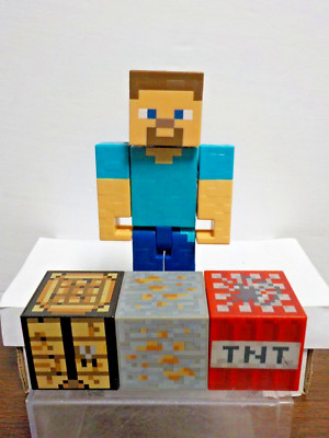 C0822 2015 Mattel Minecraft "Steve w/ Blocks" Action Figure (Loose) | eBay