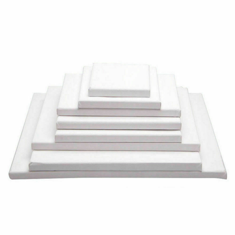 Square Blank Artist Canvas Art Board Plain Painting Stretched Framed ...