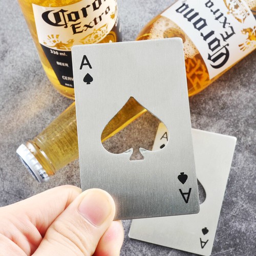Ace of Spades Poker Credit Card Wallet Pocket Size Bar Beer Bottle ...