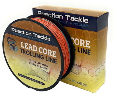 Reaction Tackle Lead Core Metered Trolling Braided Line Color Change ...