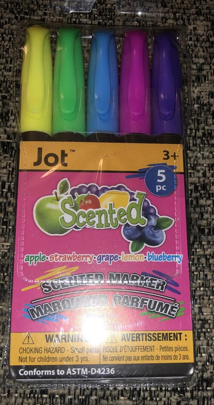 Jot Scented Marker 5 Pc-- Scented Marker ( One set) New In Packaging ...