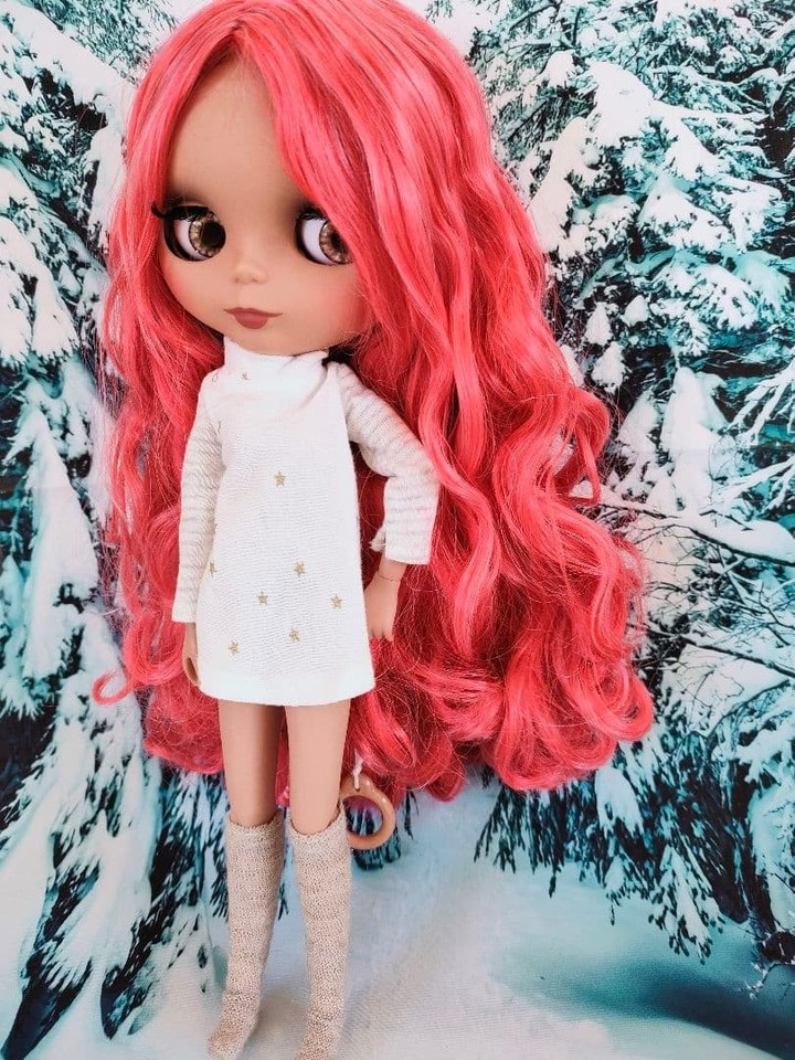 Icy Doll Custom Doll Pink Long Hair Star Embroidery Hobby Toy ...