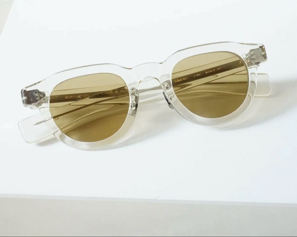 eyevan 7285 Model 340 46mm Clear Sunglasses with Case & Cleaning Cloth ...