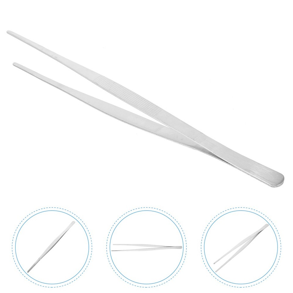 Universal 30cm Tweezers Long Straight Tweezer Stainless Steel Aquarium ...