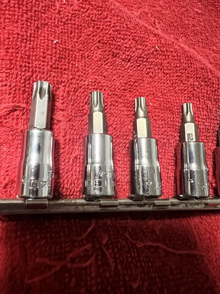 Snap-on 8 Piece 1/4 Drive TORX Bit Socket Set 106TTX Plus 2 — T8-T40 | eBay