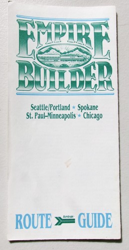 1990's Vintage Amtrak Empire Builder Route Guide | eBay